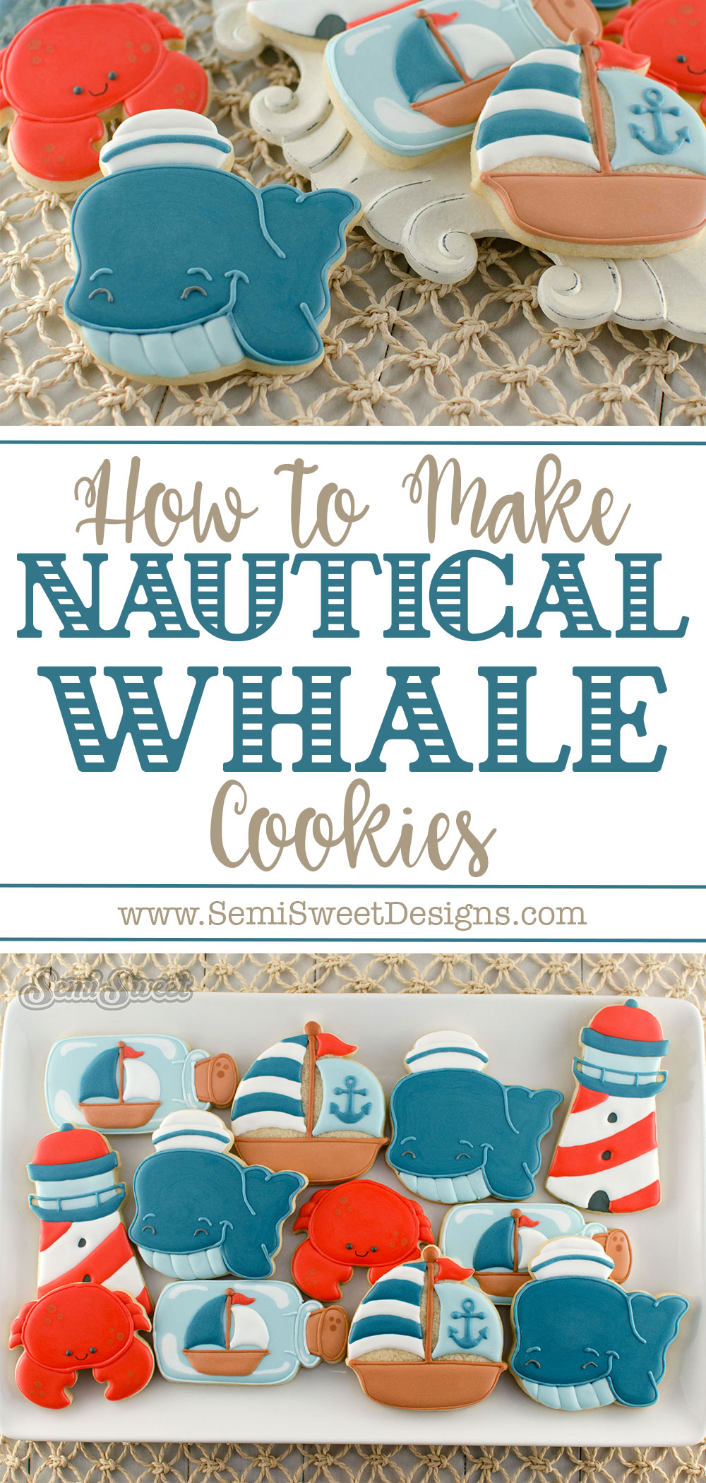 How to Make Nautical Whale Cookies