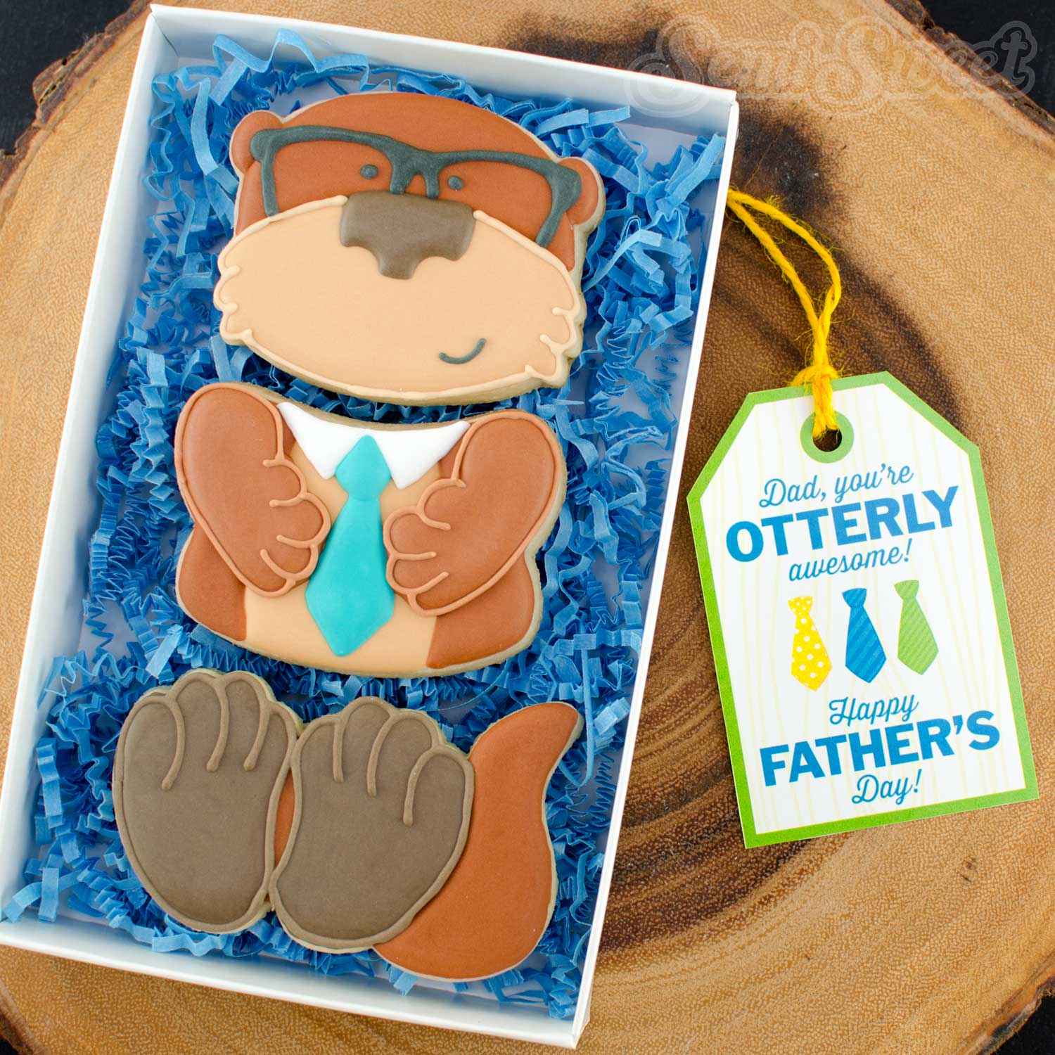 Otter Cookie Set with Free Printable Gift Tags
