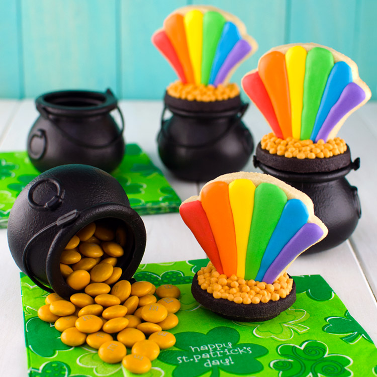 Rainbow Pot of Gold Cookies
