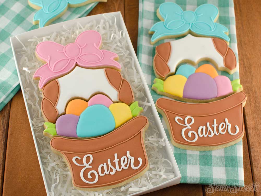 How to Make an Easter Basket Cookie Set