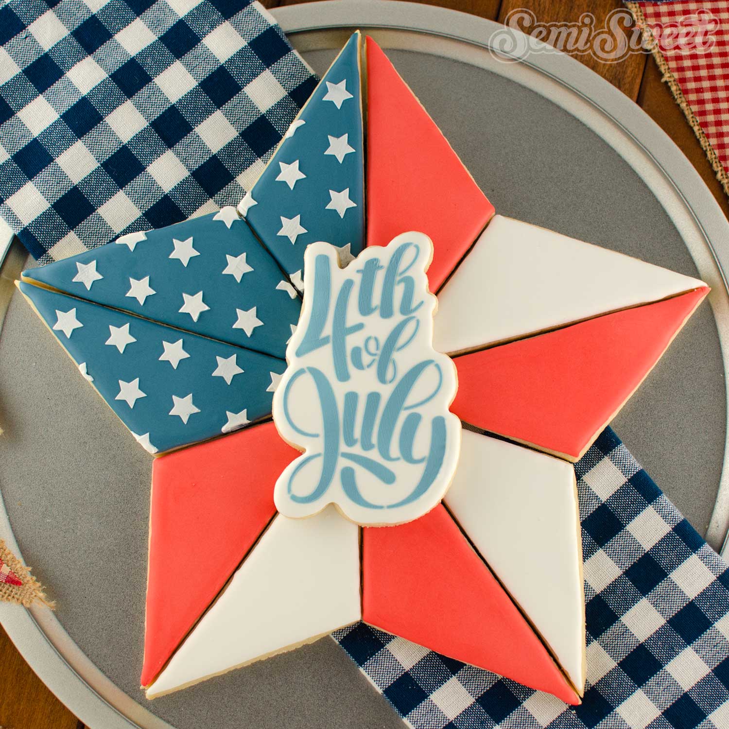 How to Make a 4th of July Bunting Cookie Platter