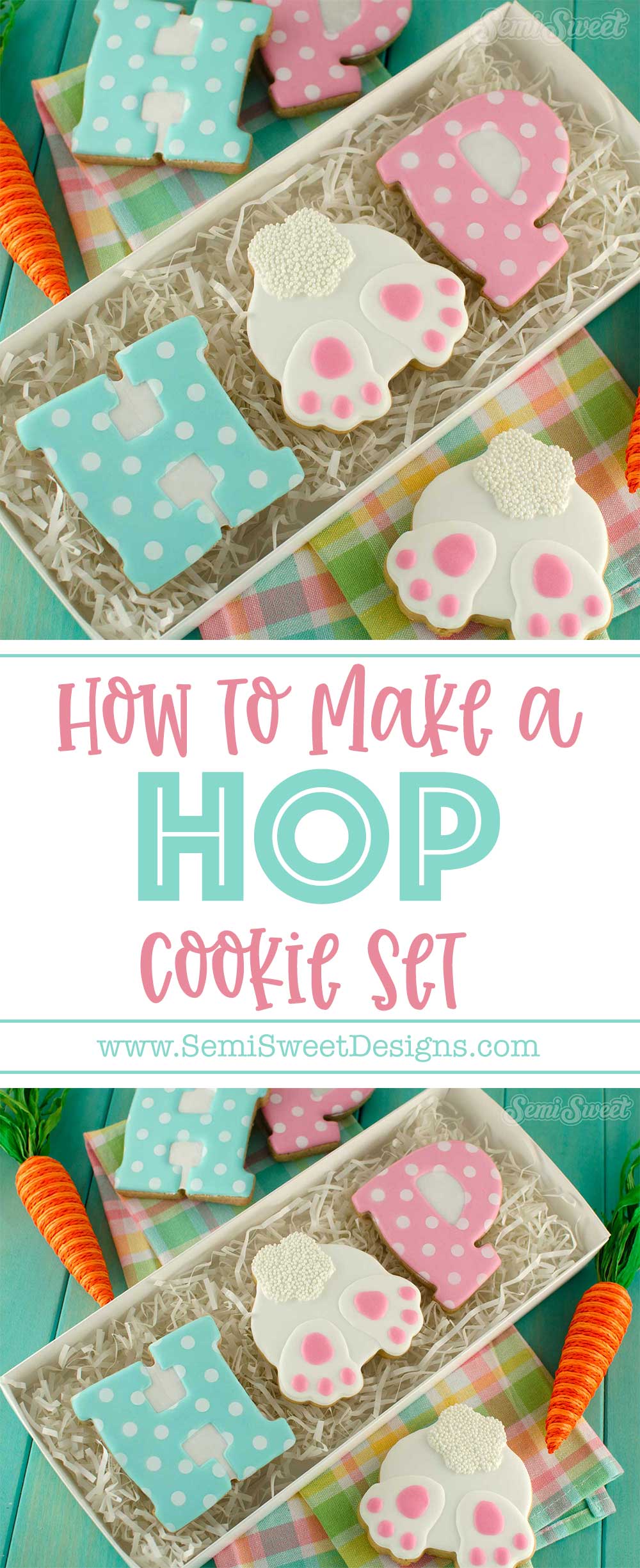 How to Make a Cute Easter HOP Cookie Set