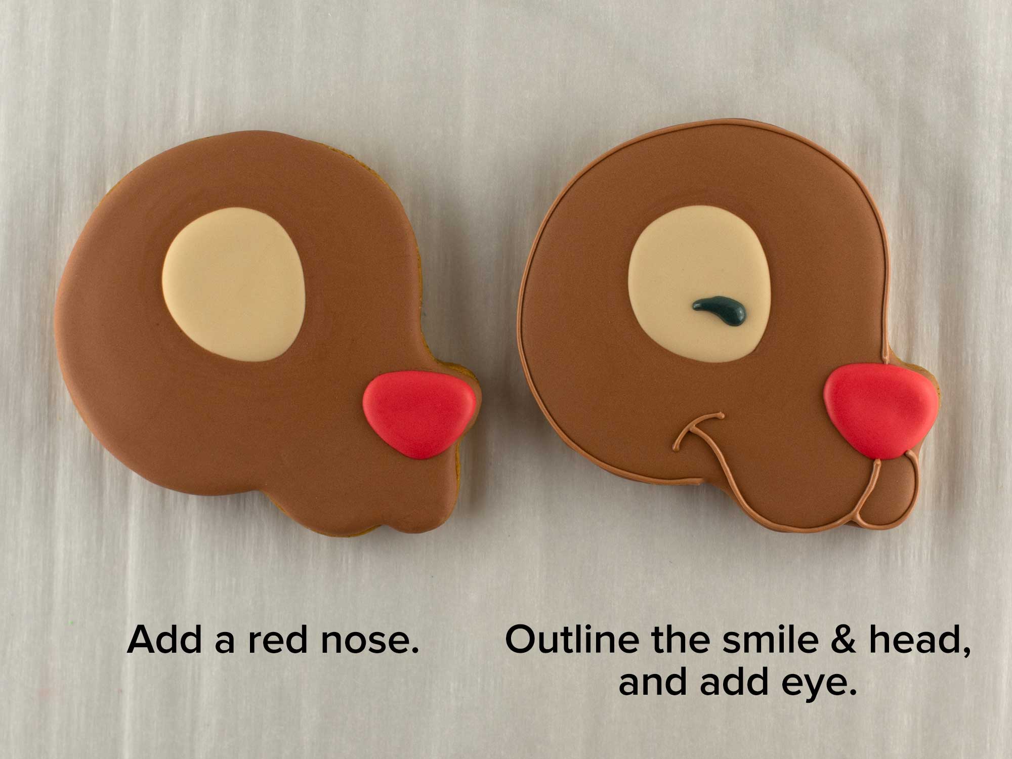 How to Make a Reindeer Head Cookie Set