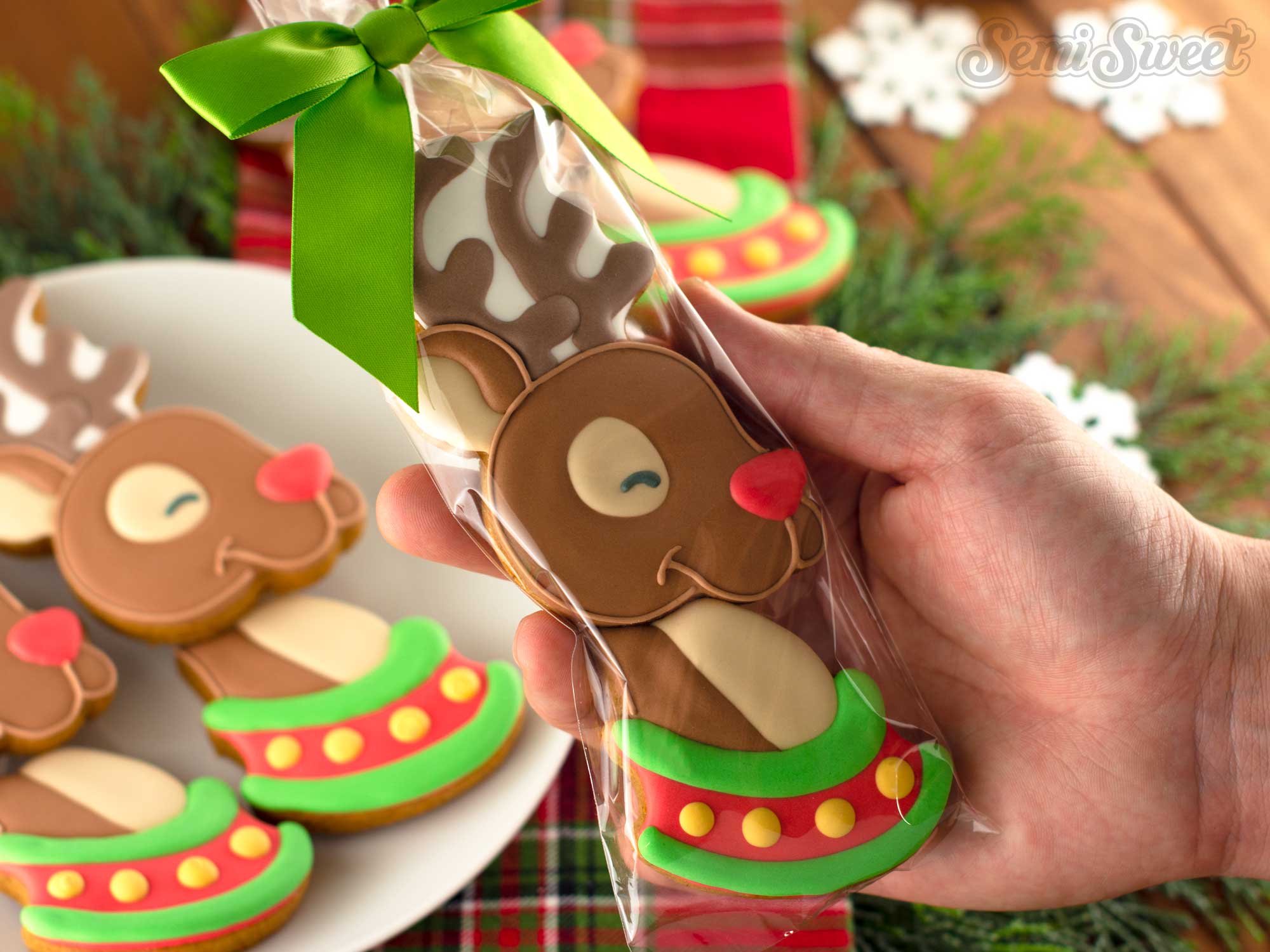 How to Make a Reindeer Head Cookie Set