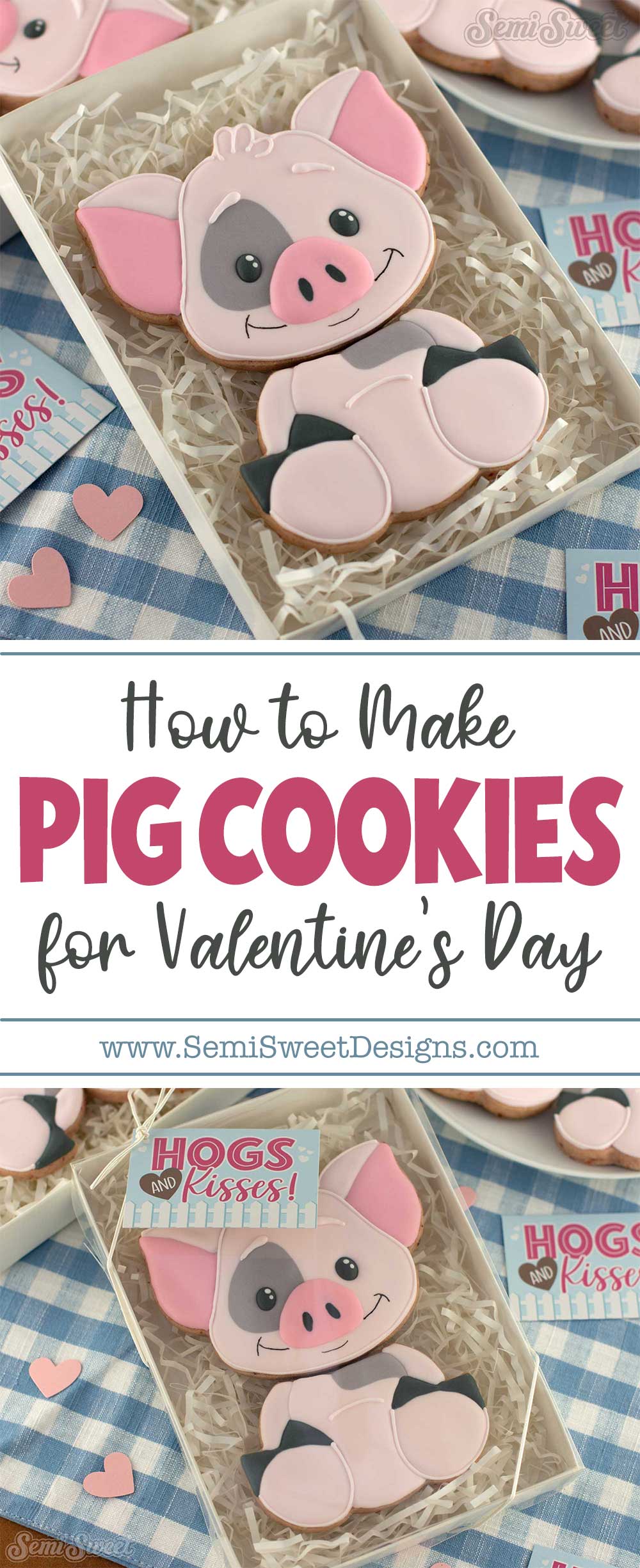 How to Make Adorable Pig Cookies for Valentines Day