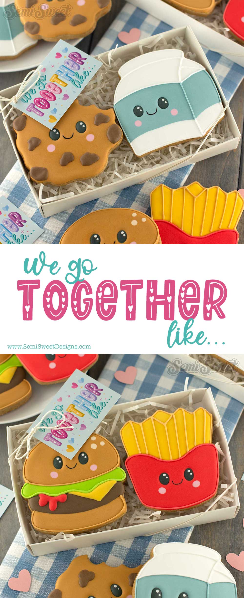 "We go together like..." Cookies for Valentine's Day