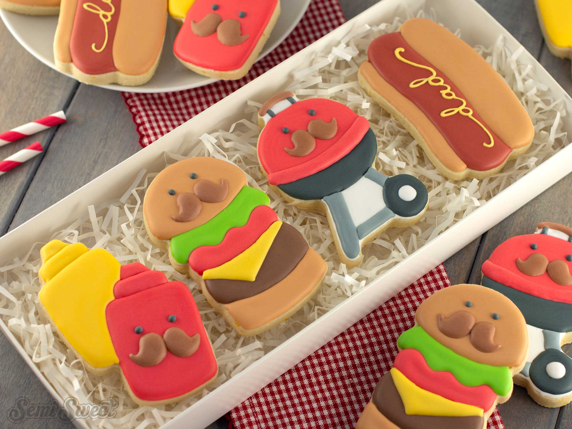 Learn to Decorate a Barbecue Cookie Set for Father's Day