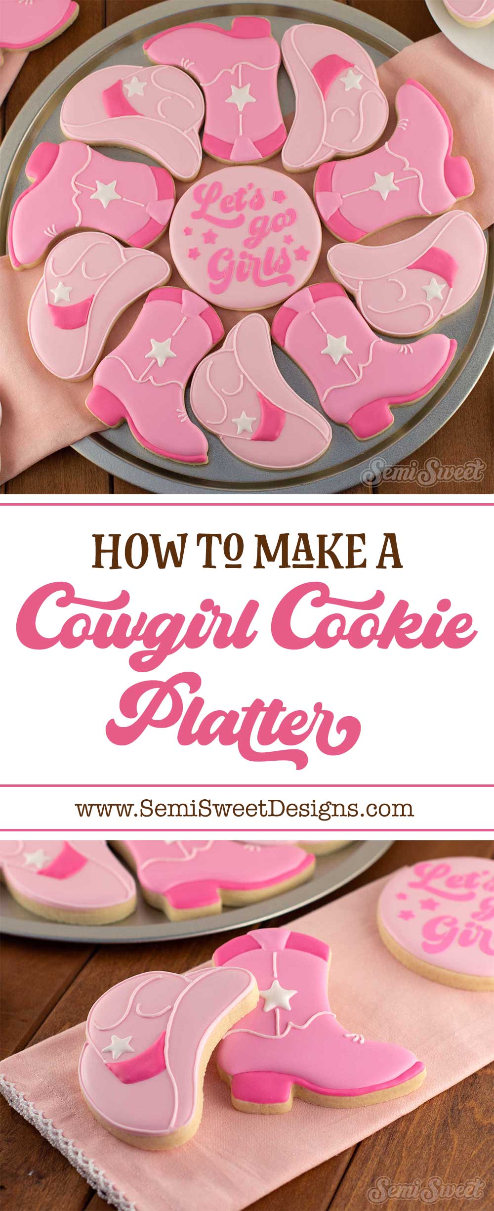 Decorate a Cowgirl Cookie Platter for a Bachelorette Party