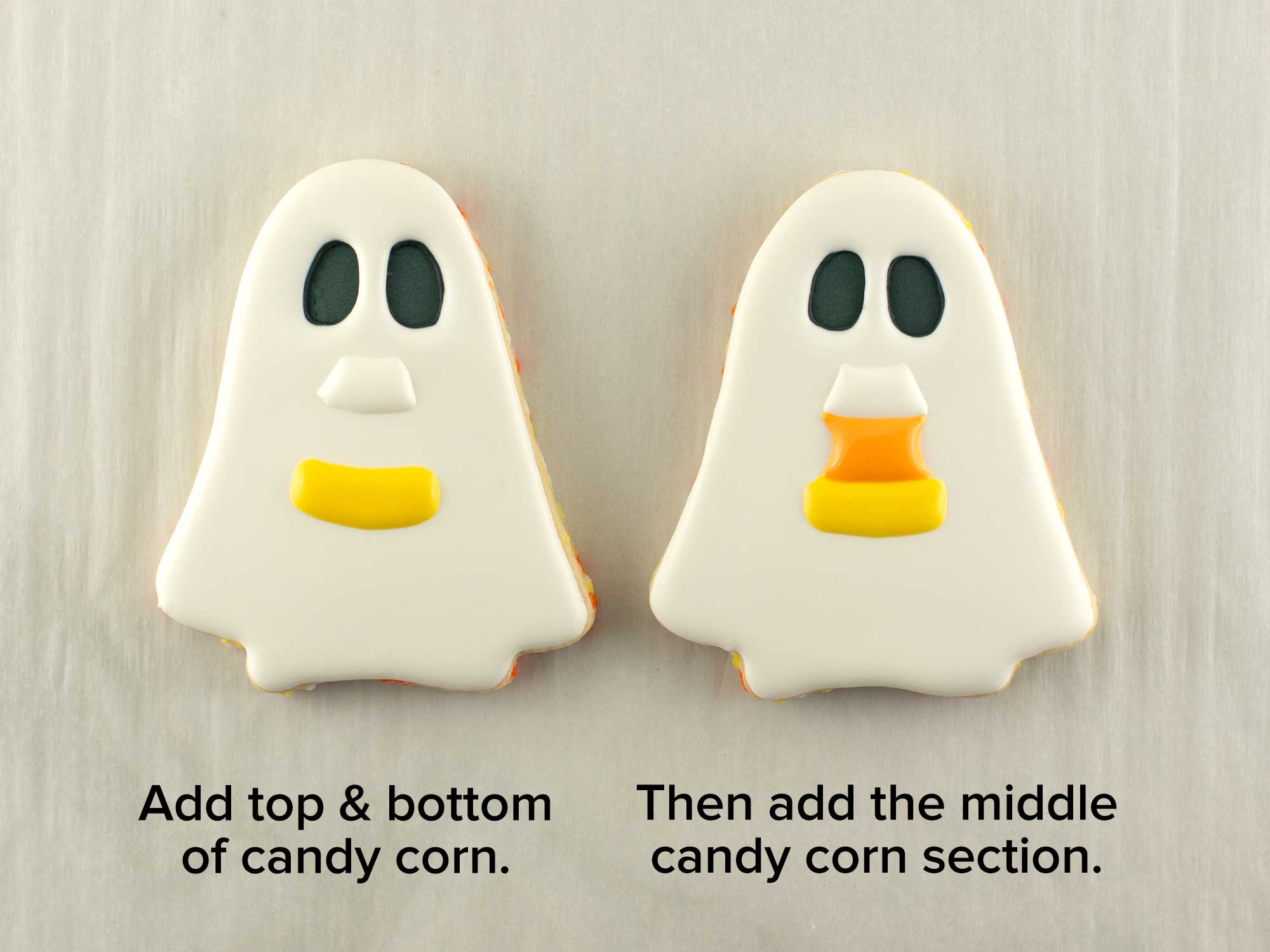 Decorate a Ghost & Candy Corn Cookie Platter for Halloween