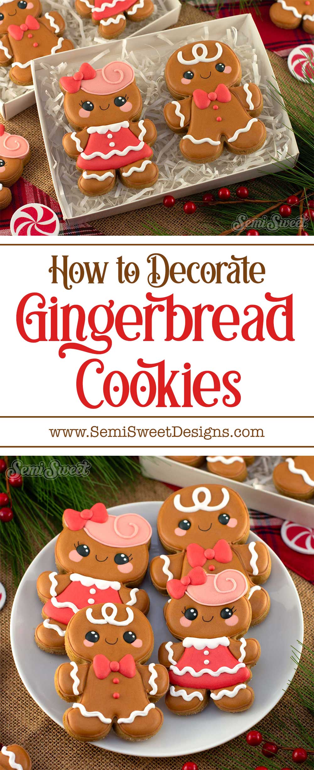 Decorate a Cute Gingerbread Cookie Couple for Christmas
