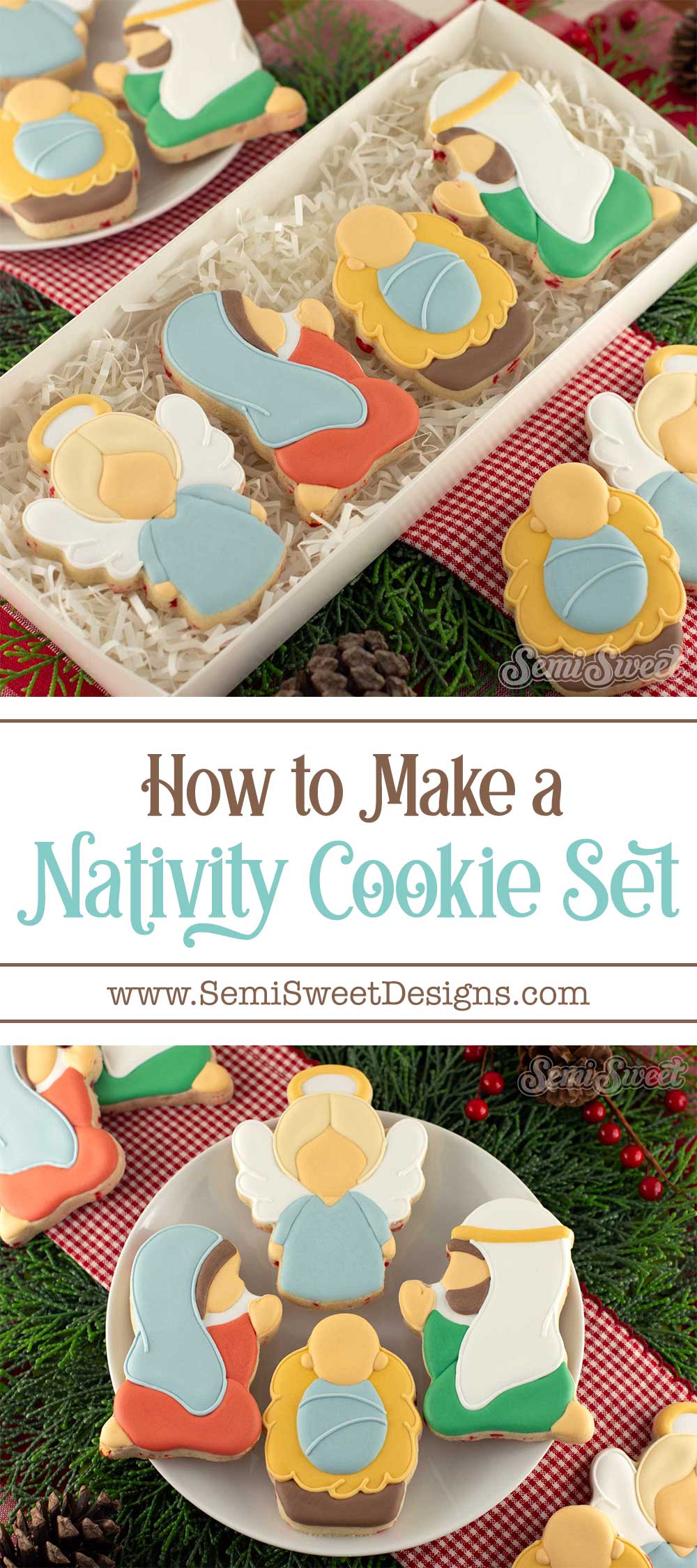 Decorating a Minimalist Nativity Cookie Set for Christmas