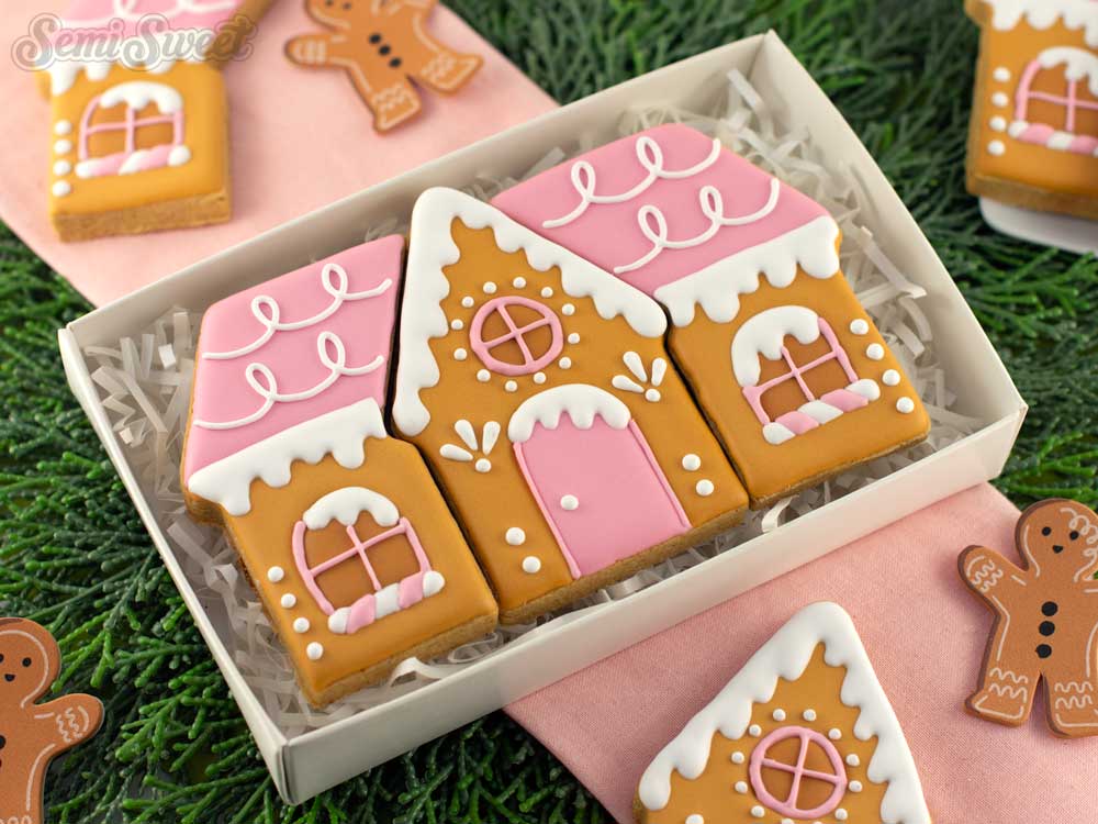 Decorate a Gingerbread House Cookie Set for Christmas