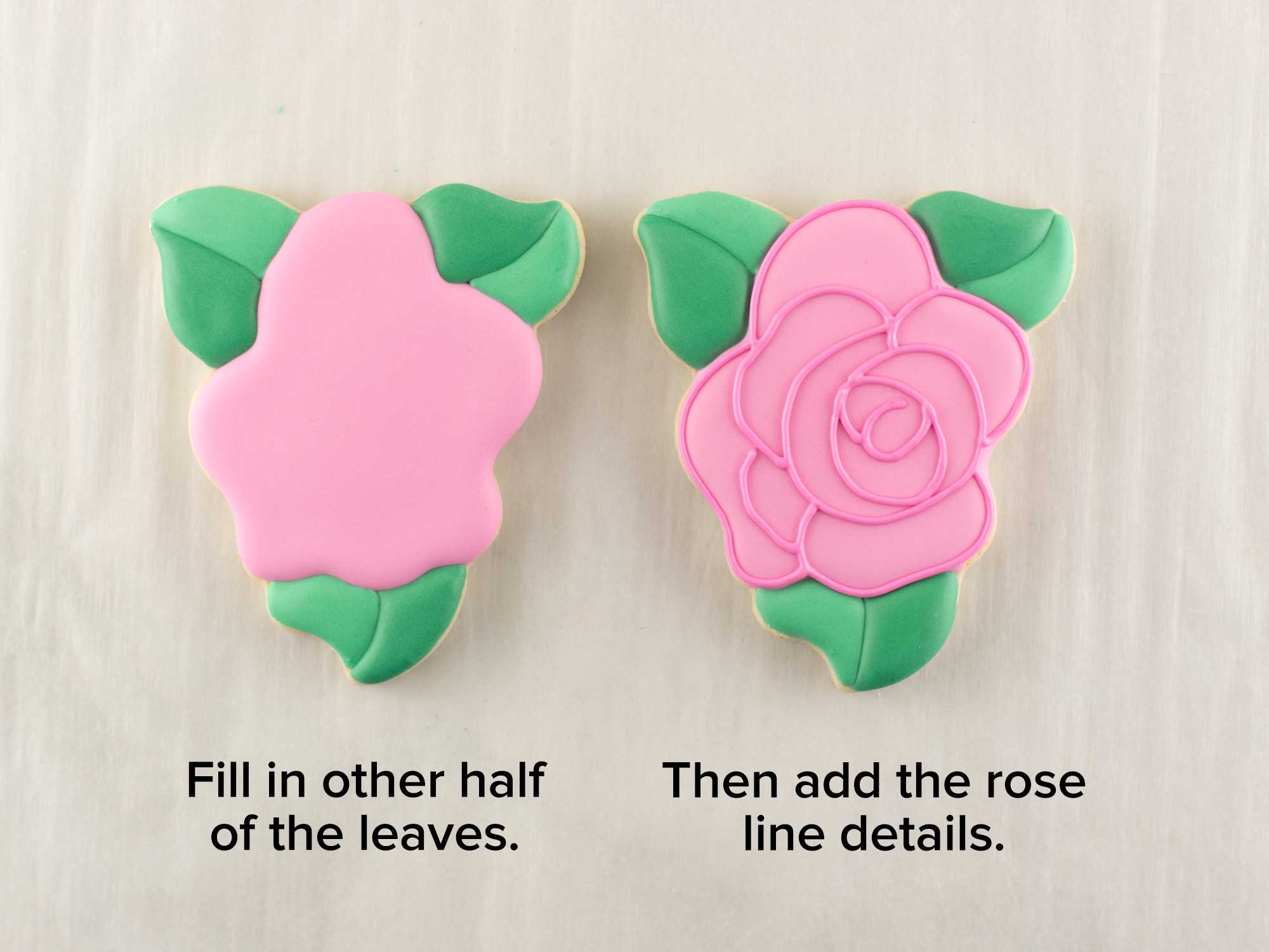 Decorate a Rose Cookie Platter for Valentine's Day
