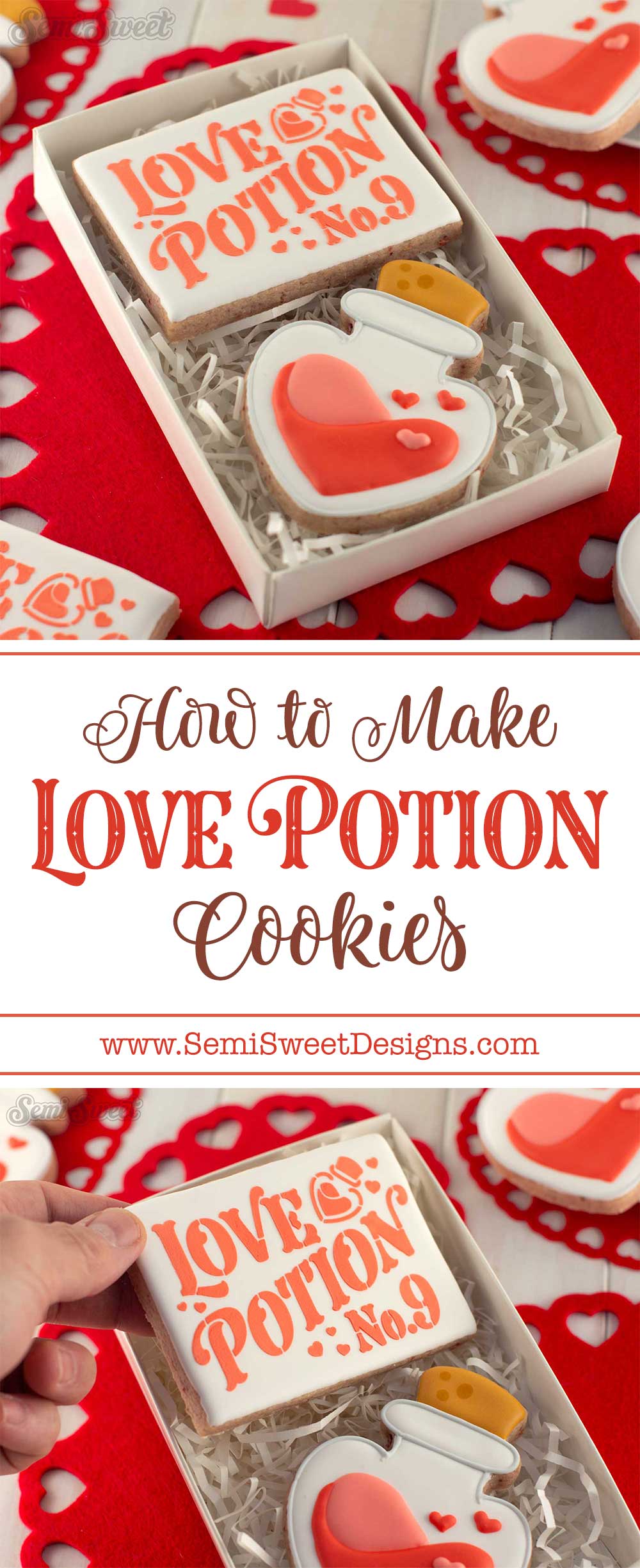 Decorate a Love Potion Cookie Set for Valentine's Day