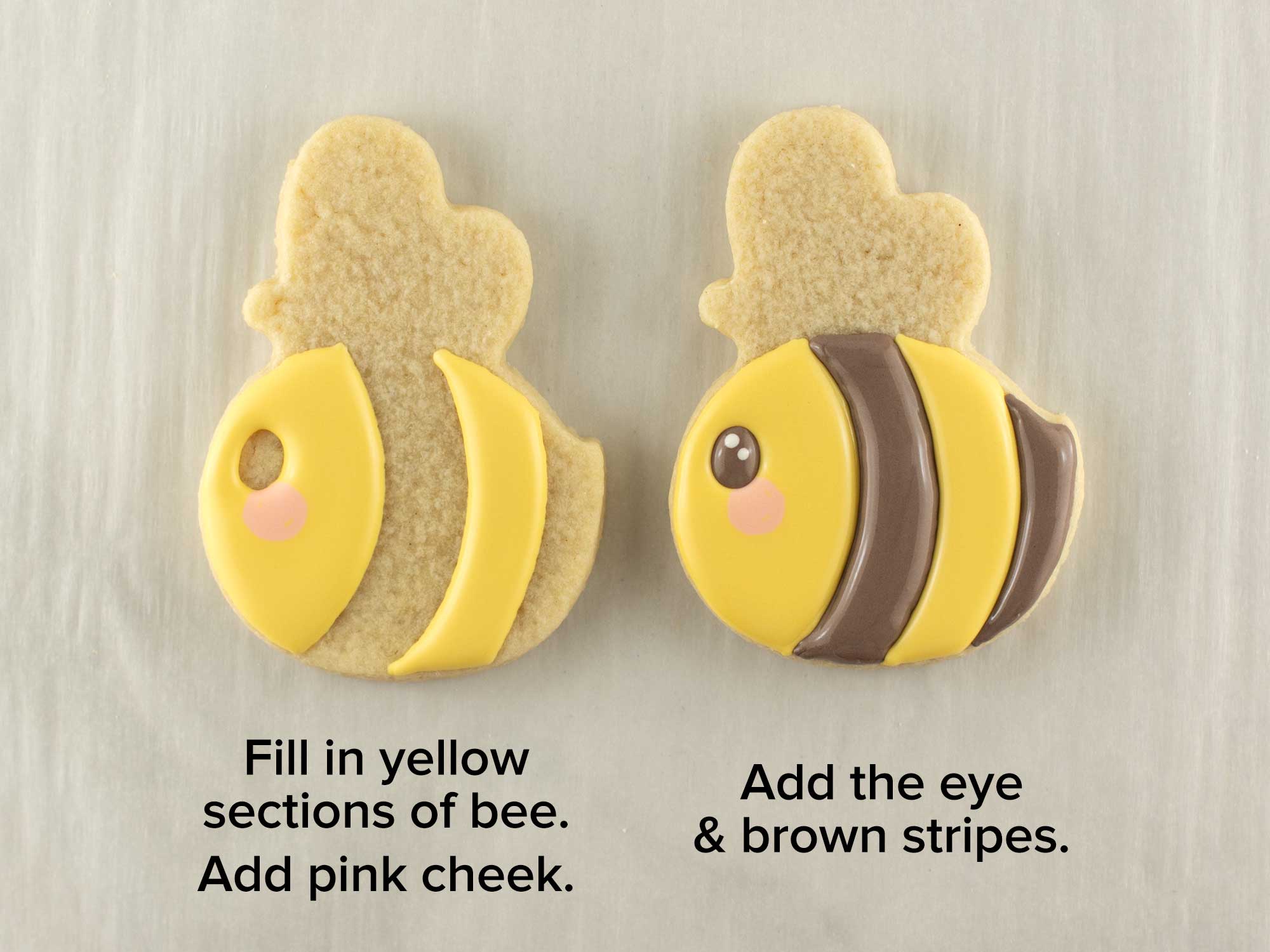 Decorate a Bee Cookie Platter for Valentine's Day