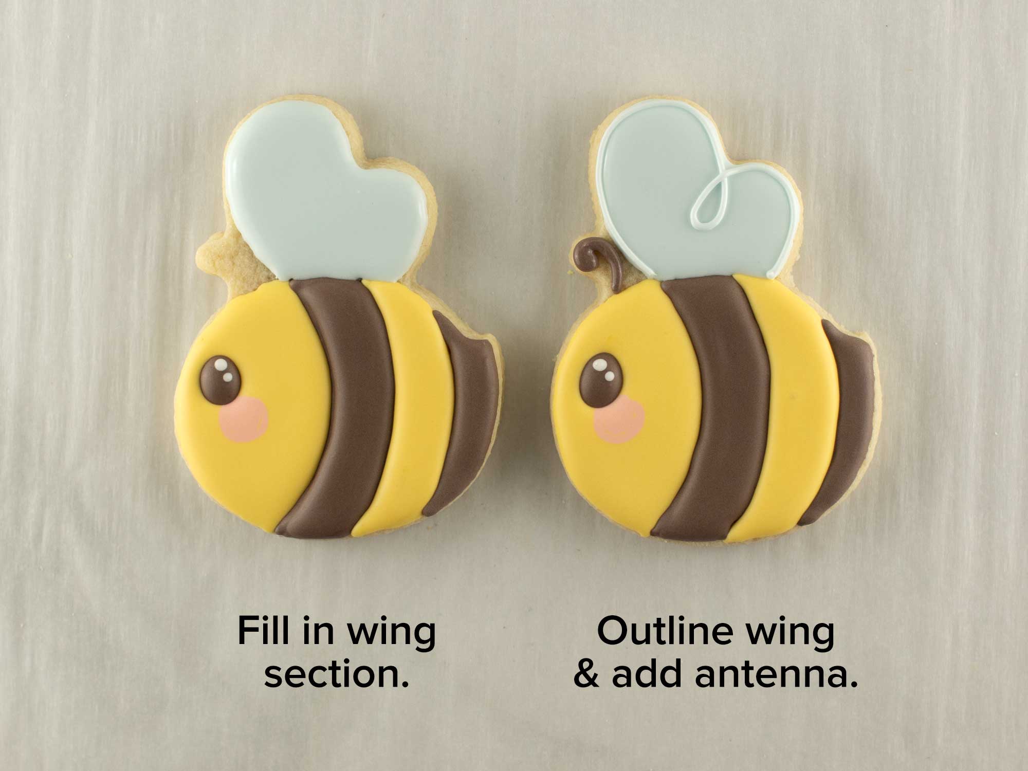 Decorate a Bee Cookie Platter for Valentine's Day