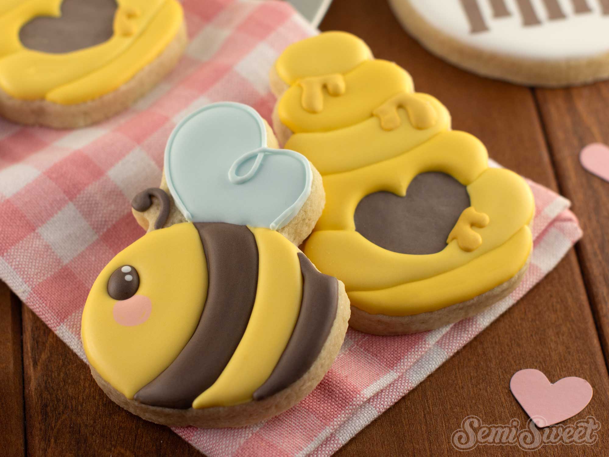 Decorate a Bee Cookie Platter for Valentine's Day