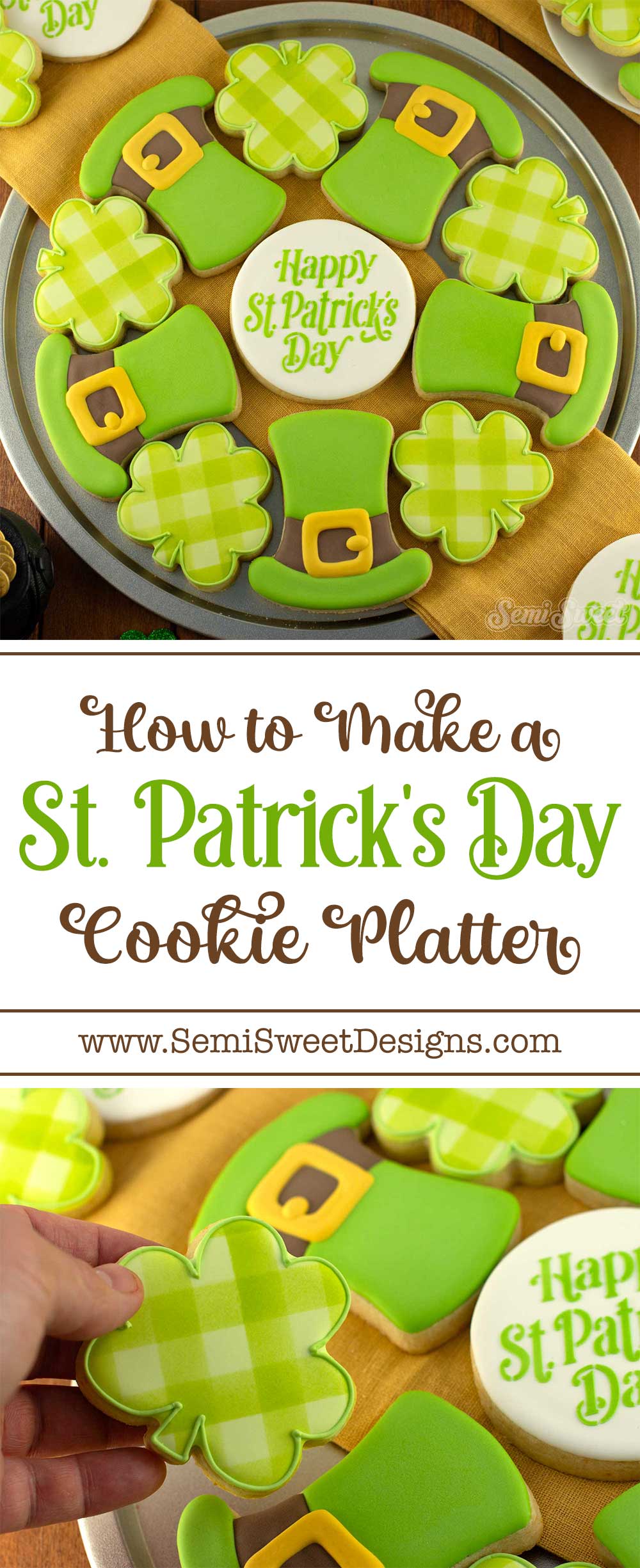 Decorate a St. Patrick's Day Cookie Platter