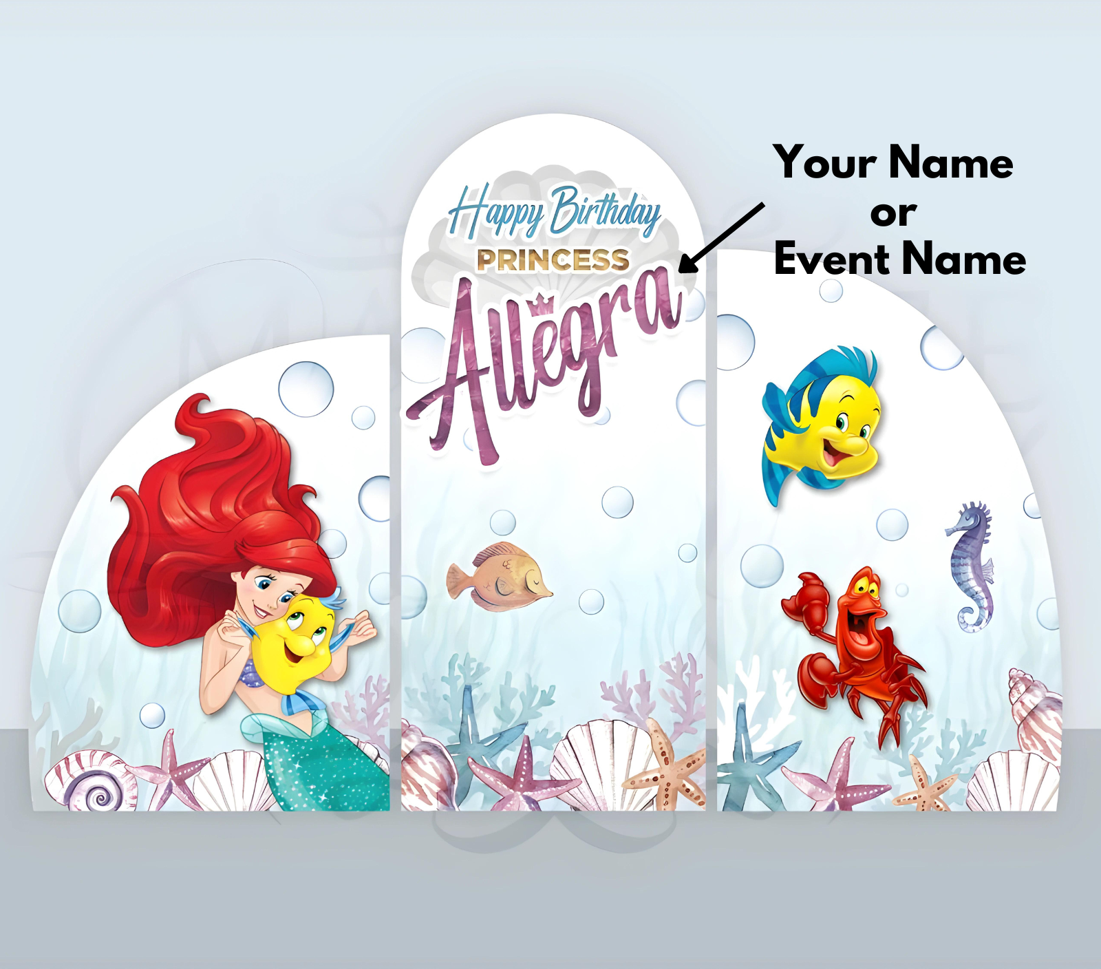 Little Mermaid Theme Backdrop