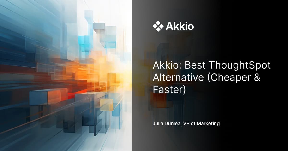 Akkio: Best ThoughtSpot Alternative (Cheaper & Faster)