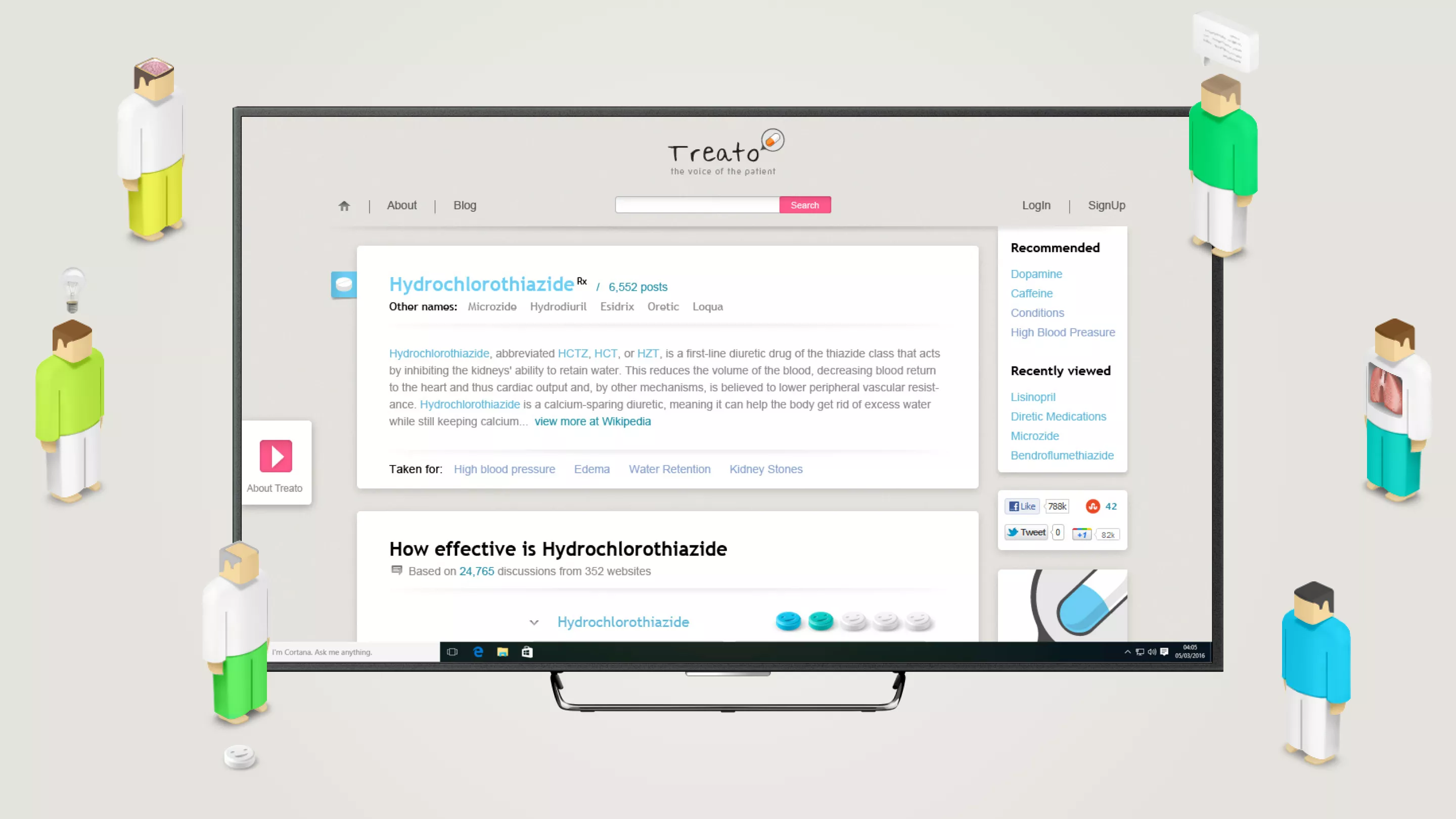 Treato pharmaceutical analytics interface | UXDOX Projects