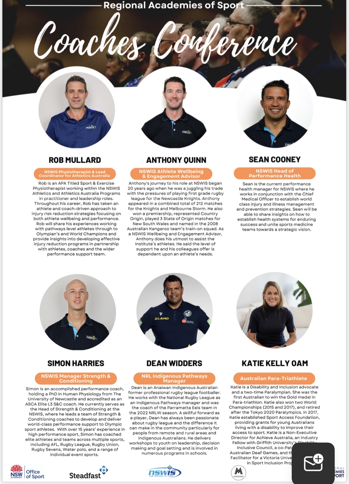 PANEL MEMBER - NSW Regional Academy of Coaches Conference - Guest ...