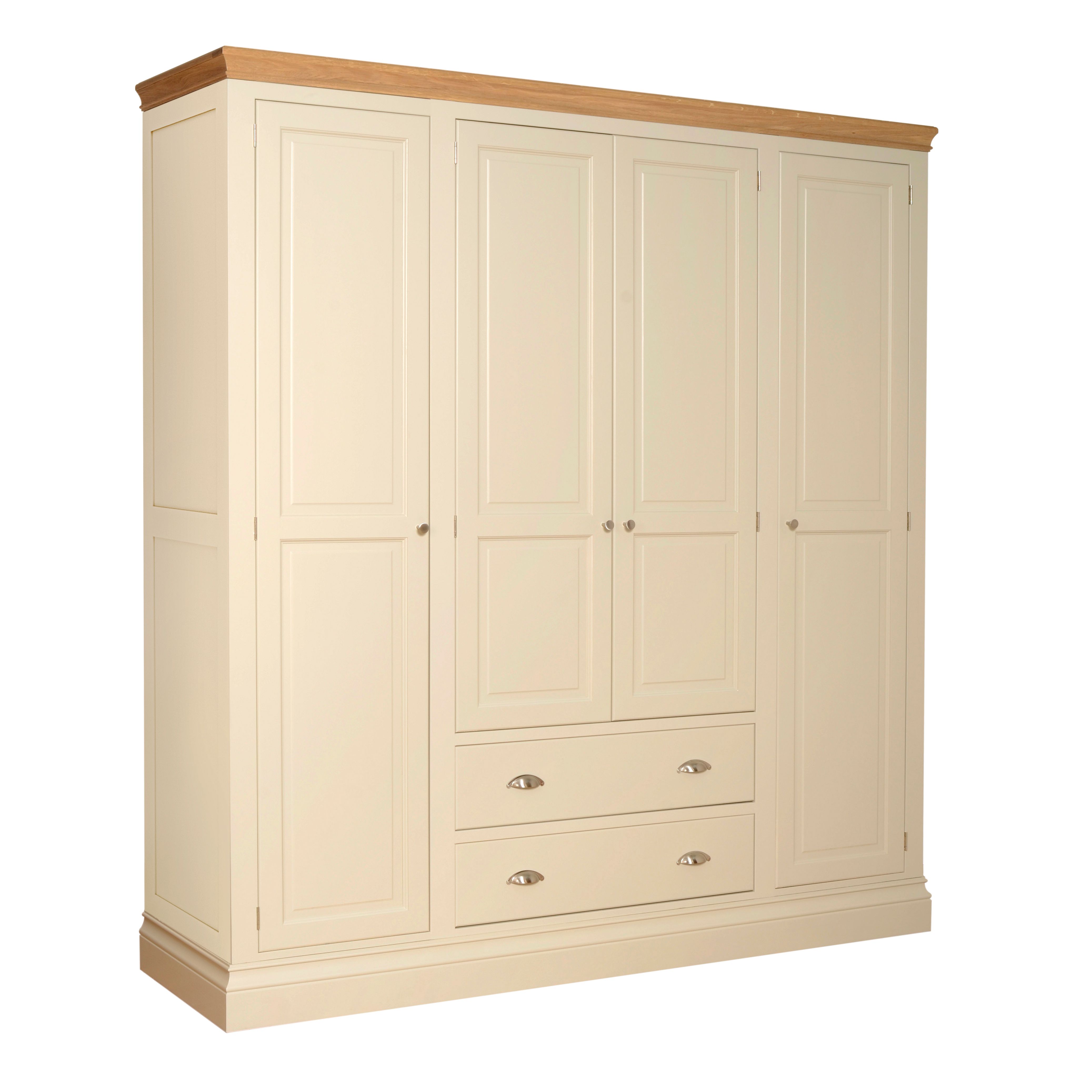 Minster Painted Quad Wardrobe with Drawers | Bedroom Furniture ...