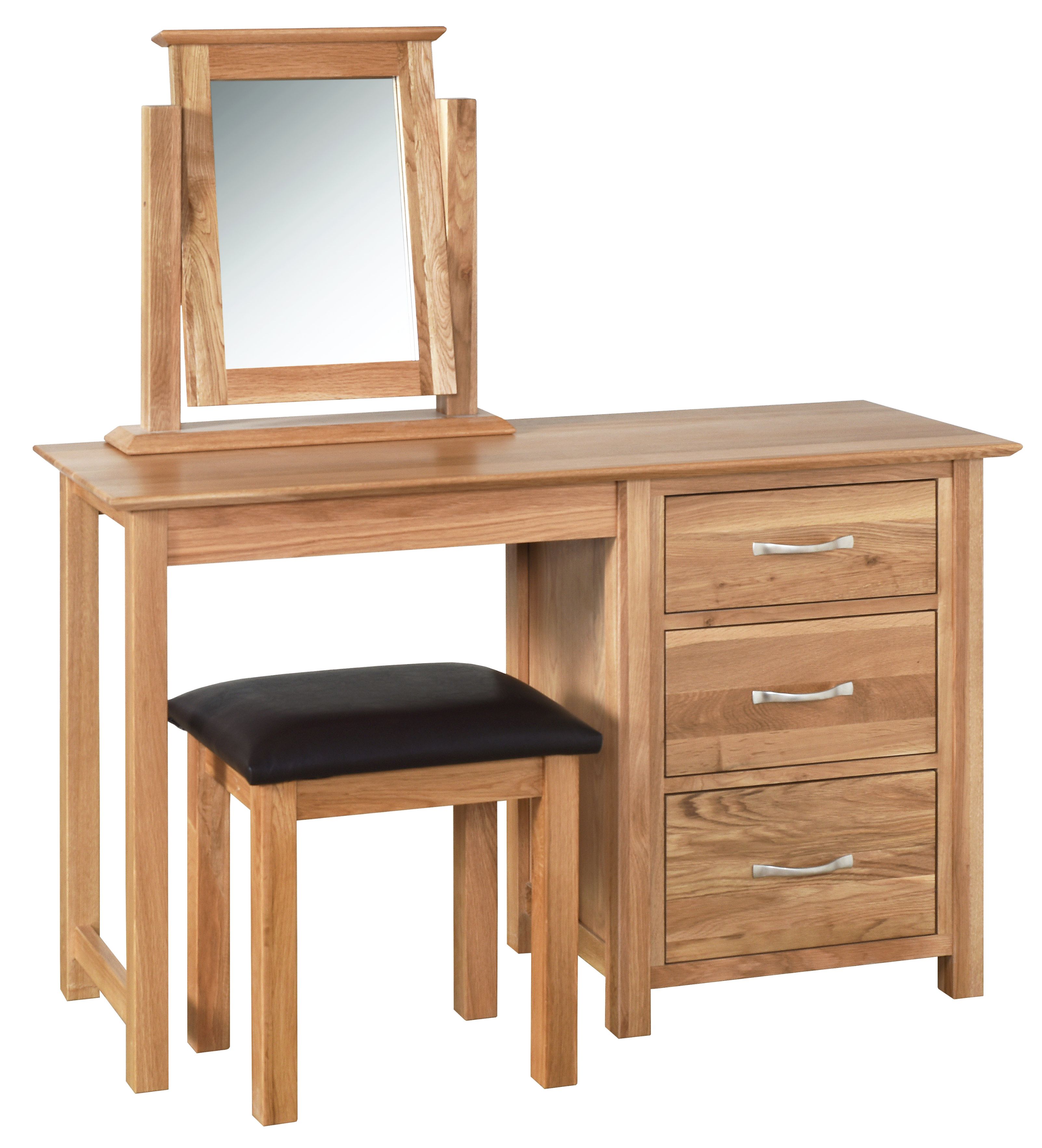 BEVERLEY OAK Single Pedestal Dressing Table | Bedroom Furniture ...