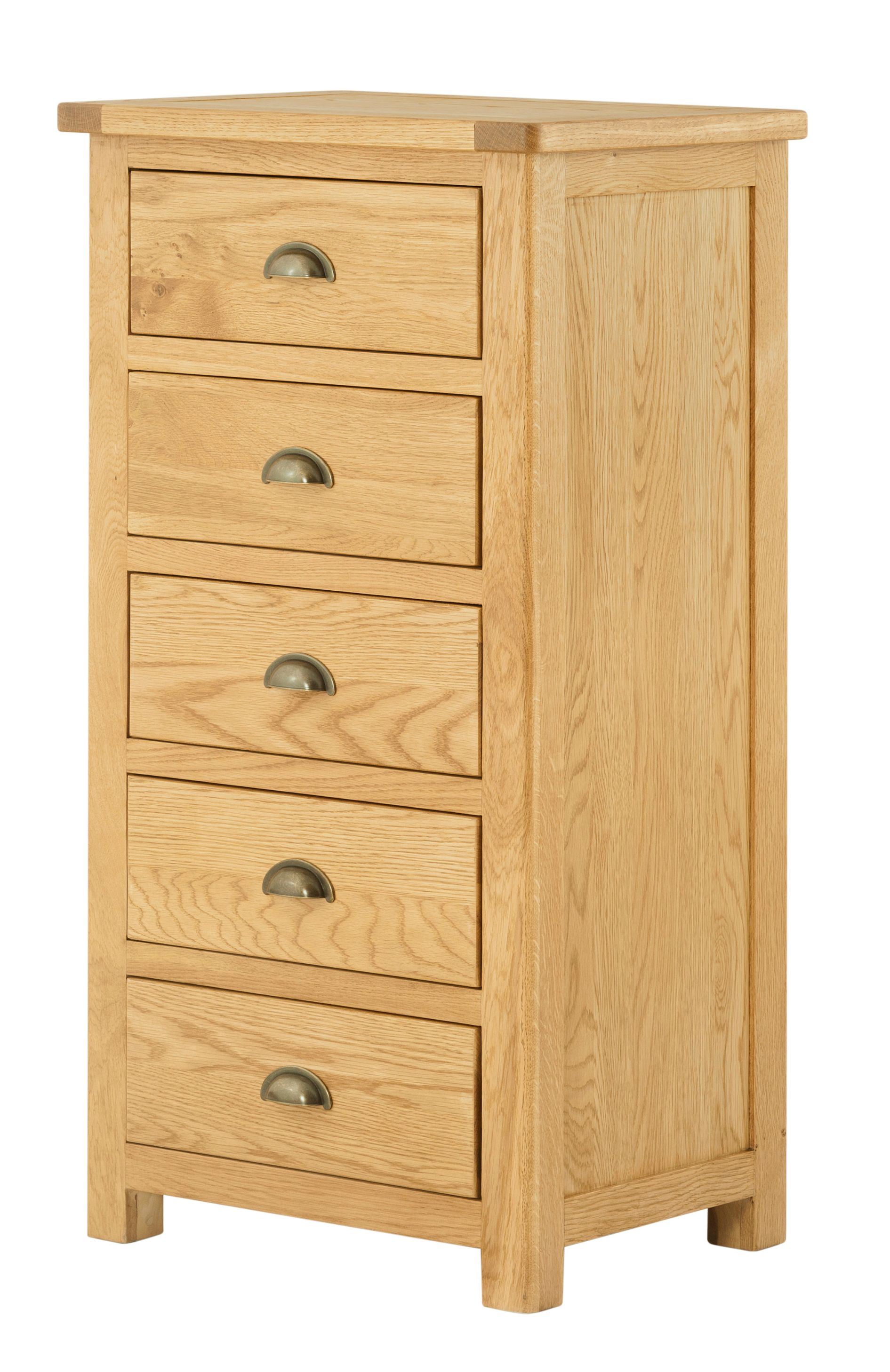 PRESTON OAK 5 Drawer Wellington Chest | Bedroom Furniture | Alexander Ellis