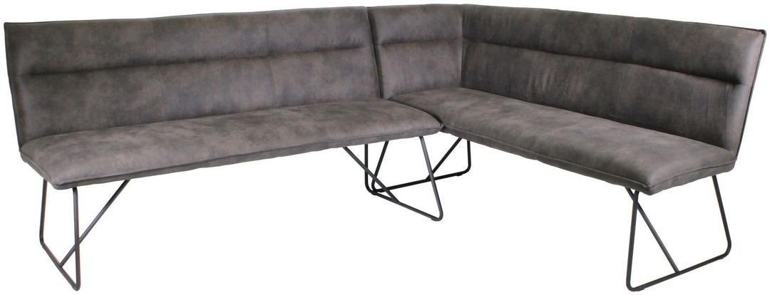 LARSON Corner Bench Set (RH) - Grey Suede | Living & Dining Furniture ...