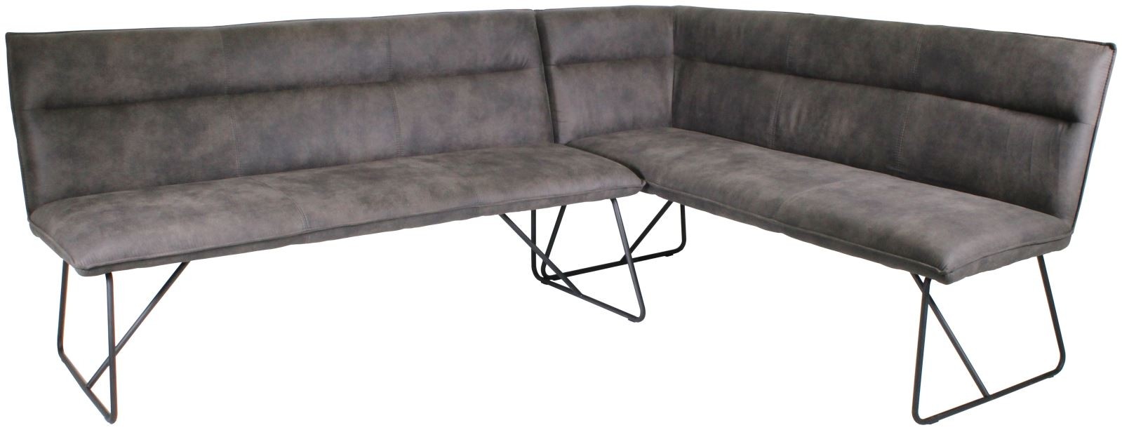 LARSON Corner Bench Set (RH) - Grey Suede | Living & Dining Furniture ...