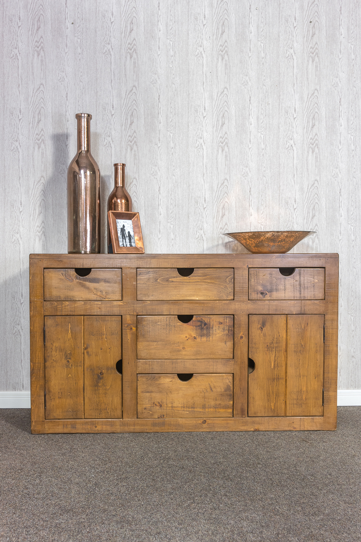 RUSTIC Mojo Sideboard with 2 Doors 5 Drawers | Living & Dining ...