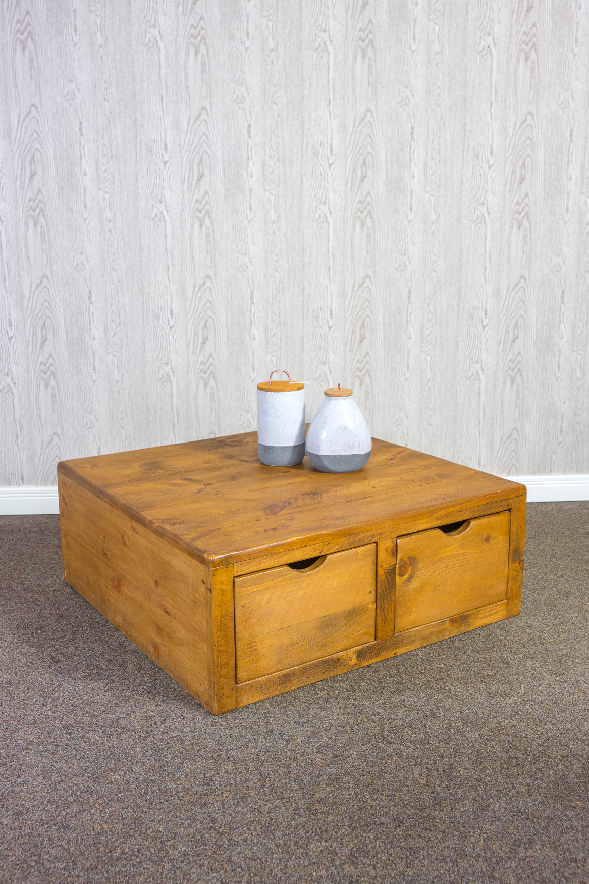 RUSTIC Large Mojo Coffee Table (2 drawer push through) | Living ...