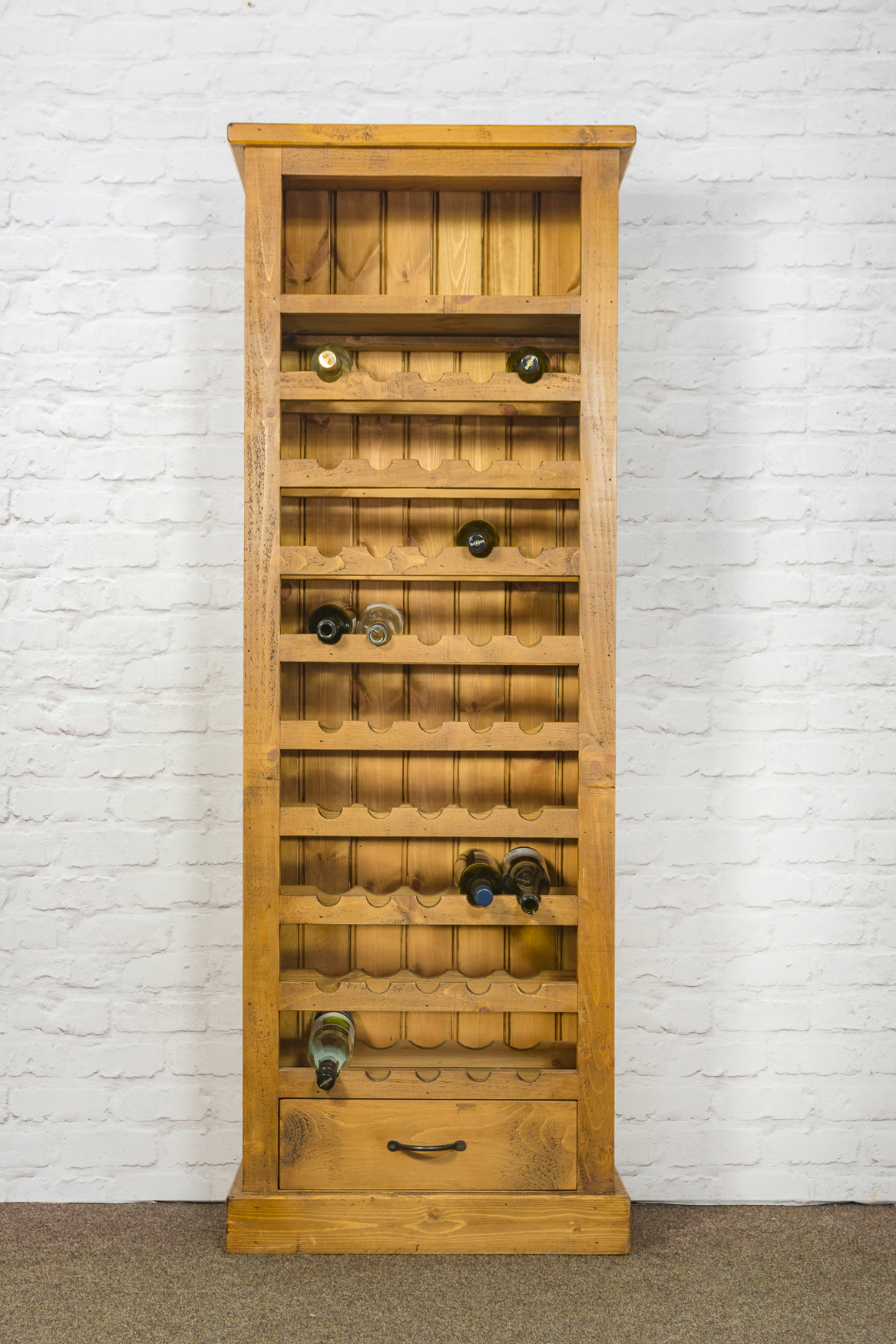 RUSTIC Tall Indigo Wine Rack with 1 Drawer | Living & Dining Furniture ...
