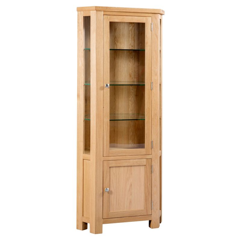 DORCHESTER OAK - Glazed Corner Display Cabinet | Living & Dining ...
