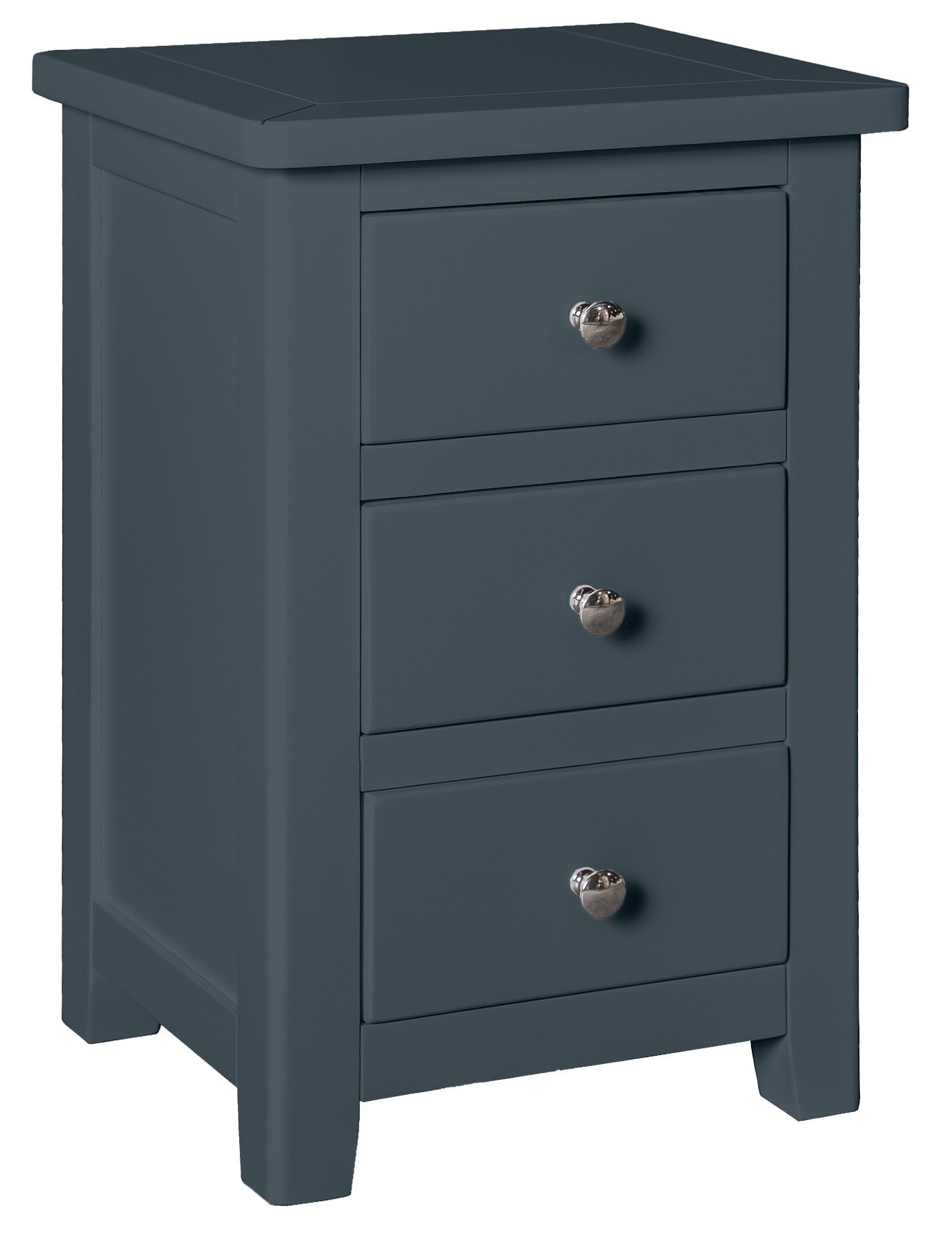 CLASSIC HENLEY Blue 3 Drawer Bedside Cabinet | Bedroom Furniture ...