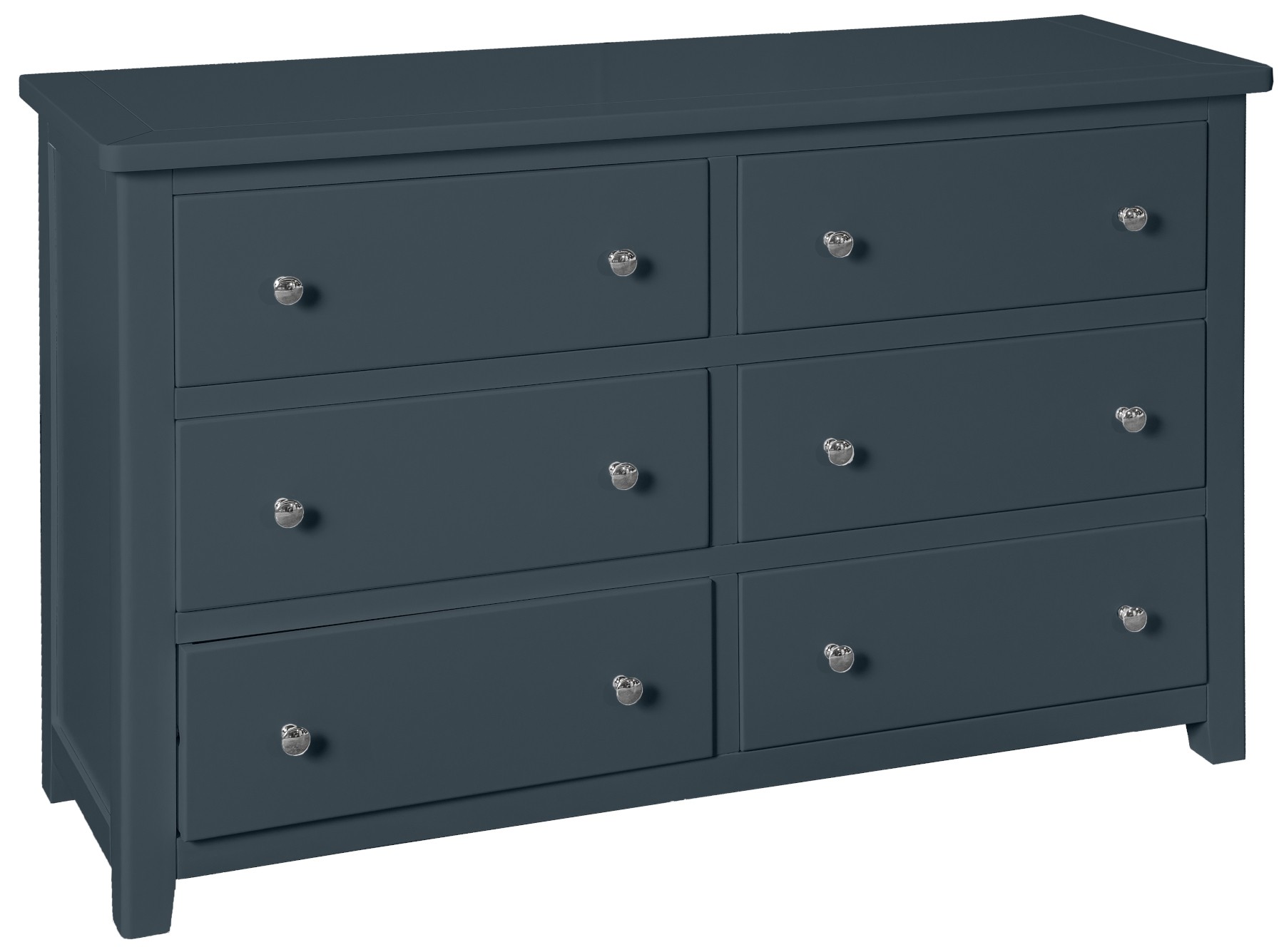 CLASSIC HENLEY Blue 6 Drawer Wide Chest | Bedroom Furniture | Alexander ...