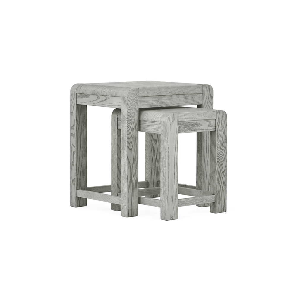 AREZZIO - Grey Washed Oak Nest of Tables | Living & Dining Furniture ...