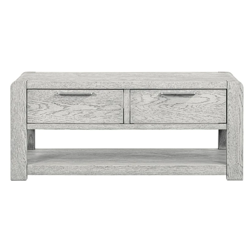 AREZZIO - Grey Washed Oak Coffee Table with 2 Drawers | Living & Dining ...