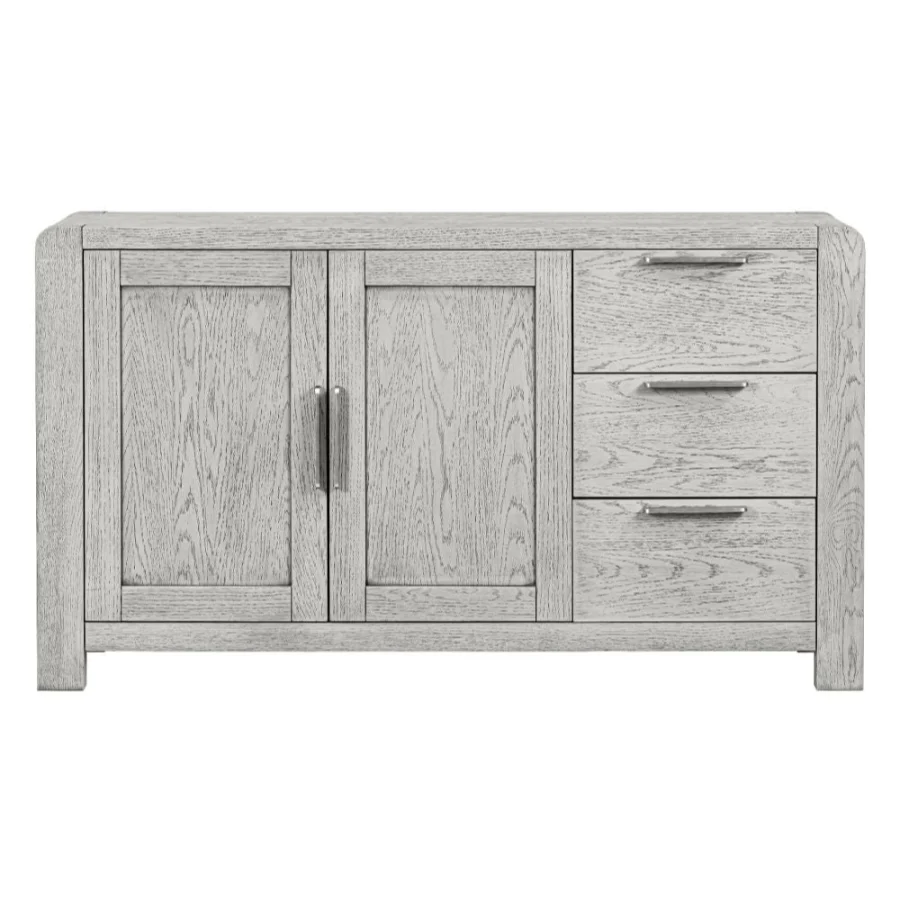 AREZZIO - Grey Washed Oak 2 Doors 3 Drawer Sideboard | Living & Dining ...