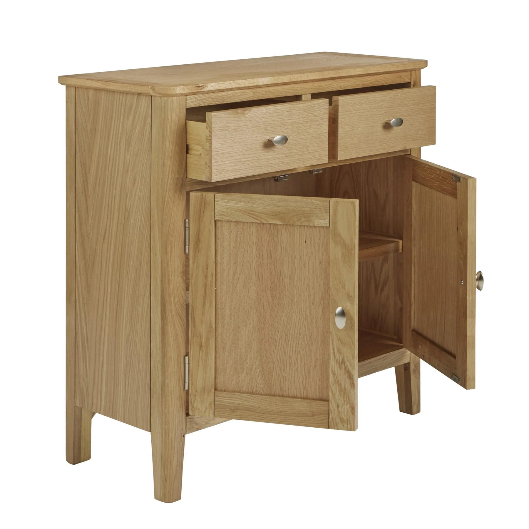 BARI - Oak Compact Sideboard with 2 Doors | Living & Dining Furniture ...