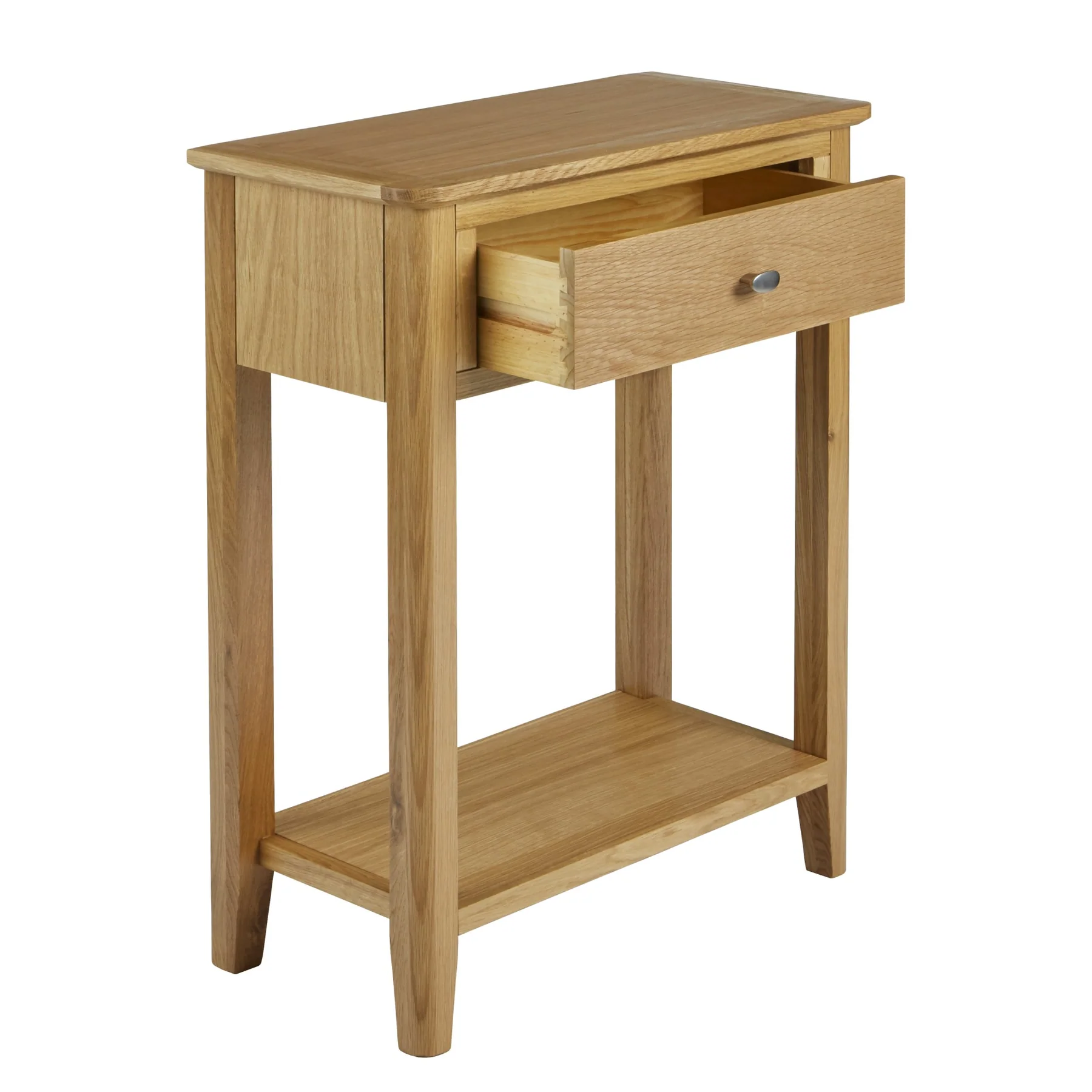 BARI - Oak Telephone Table with 1 Drawer & 1 Shelf | Living & Dining ...