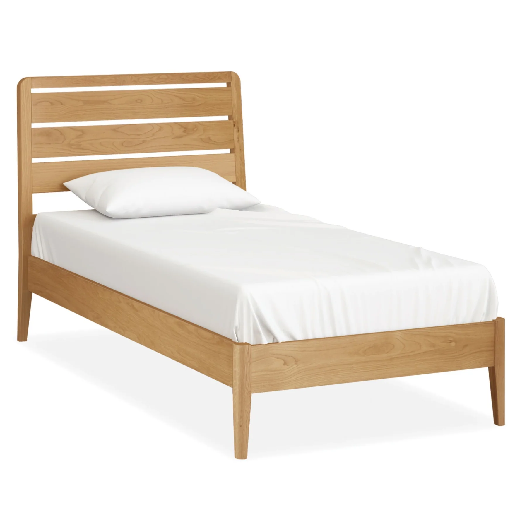 BARI - Oak 3ft Single Bed - Low Foot End | Bedroom Furniture ...