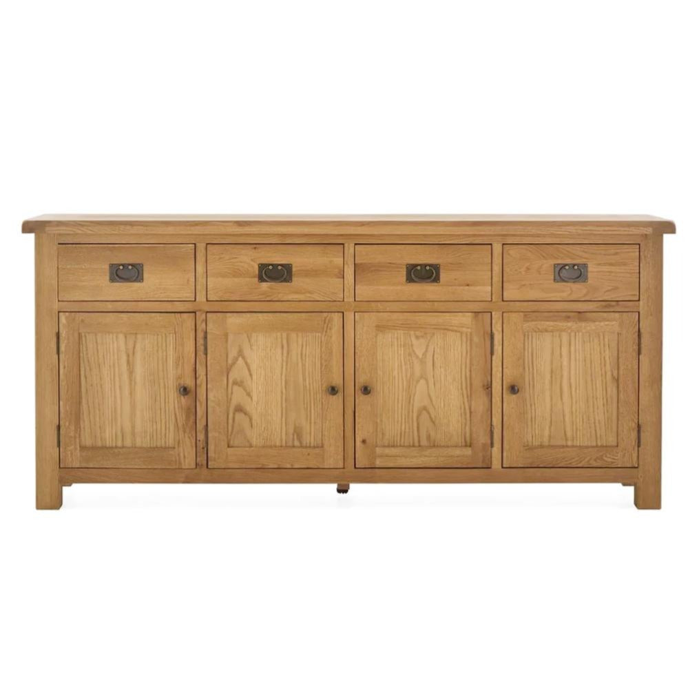 SAN REMO - Natural Oak Extra Large Sideboard with 4 Doors | Living ...