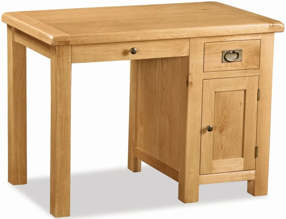 SAN REMO - Natural Oak Single Pedestal Desk | Living & Dining Furniture ...