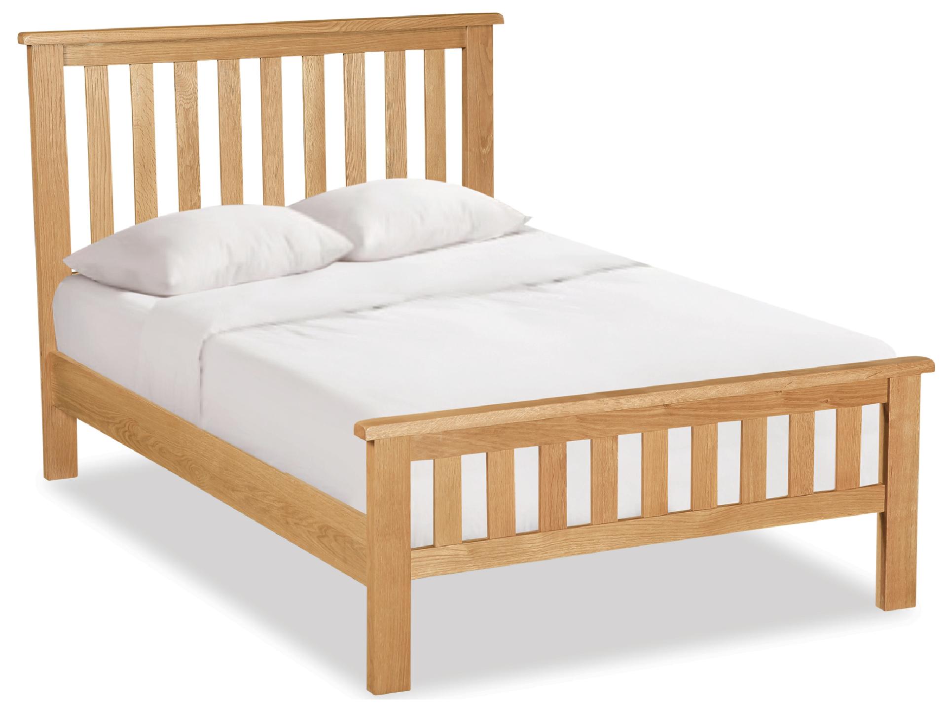 SAN REMO LITE - Natural Oak 5' King Size Slatted Bed Frame | Bedroom Furniture | Alexander Ellis
