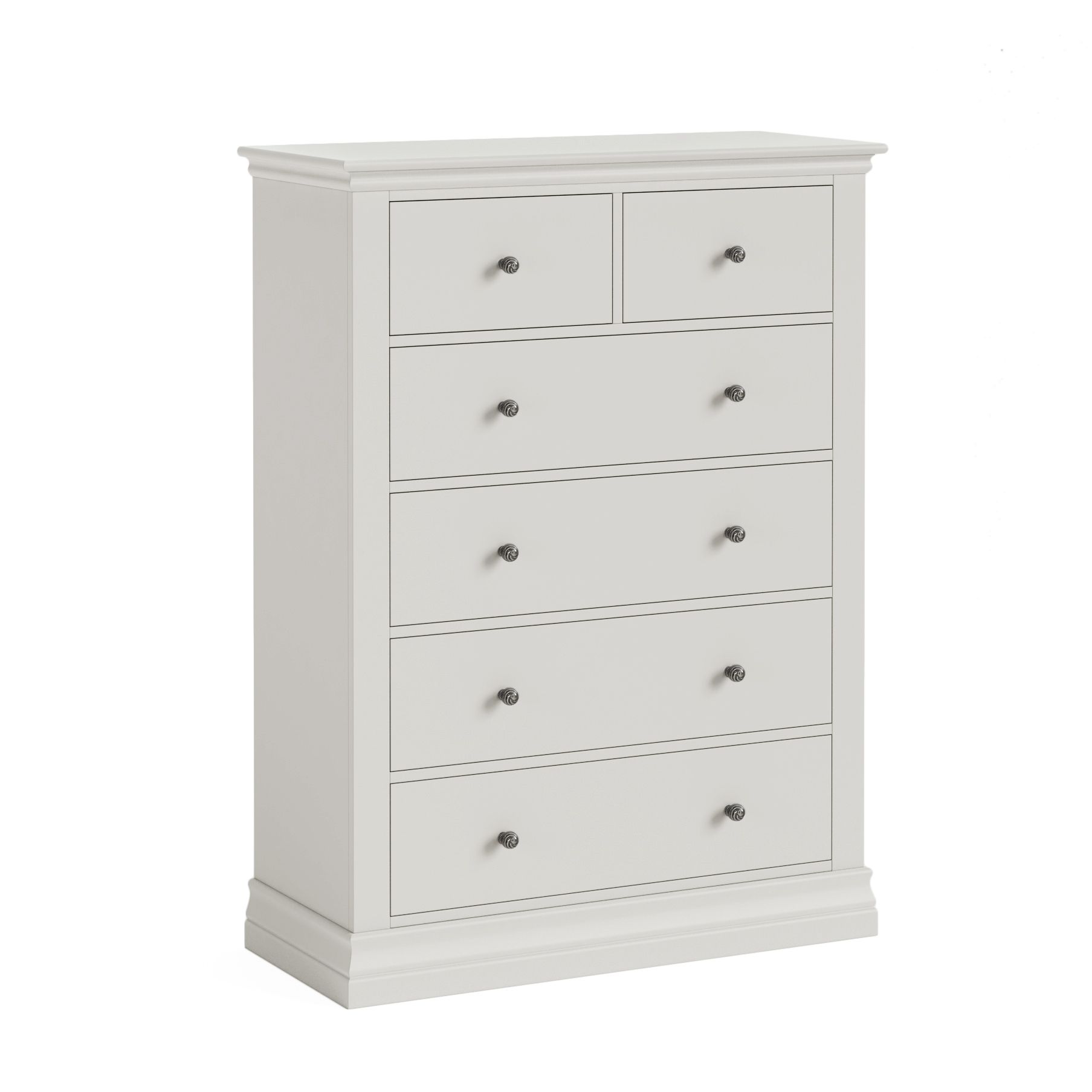 BORDEAUX - 2 Over 4 Chest of Drawers in Cotton White | Bedroom ...