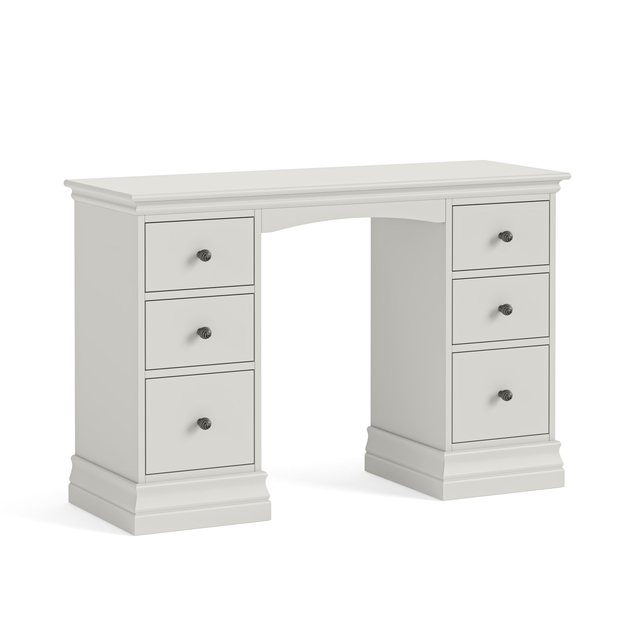 BORDEAUX - Double Pedestal Dressing Table in Cotton White | Bedroom ...
