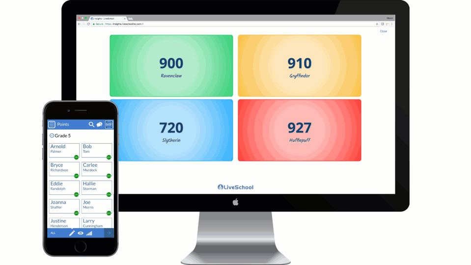 House Points App with Dashboard - LiveSchool