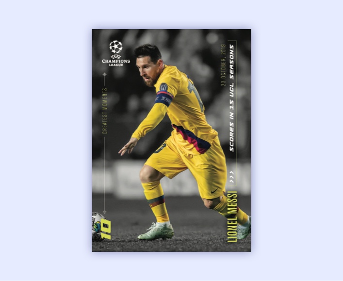 Champions Journal | Topps cards set designed by Lionel messi